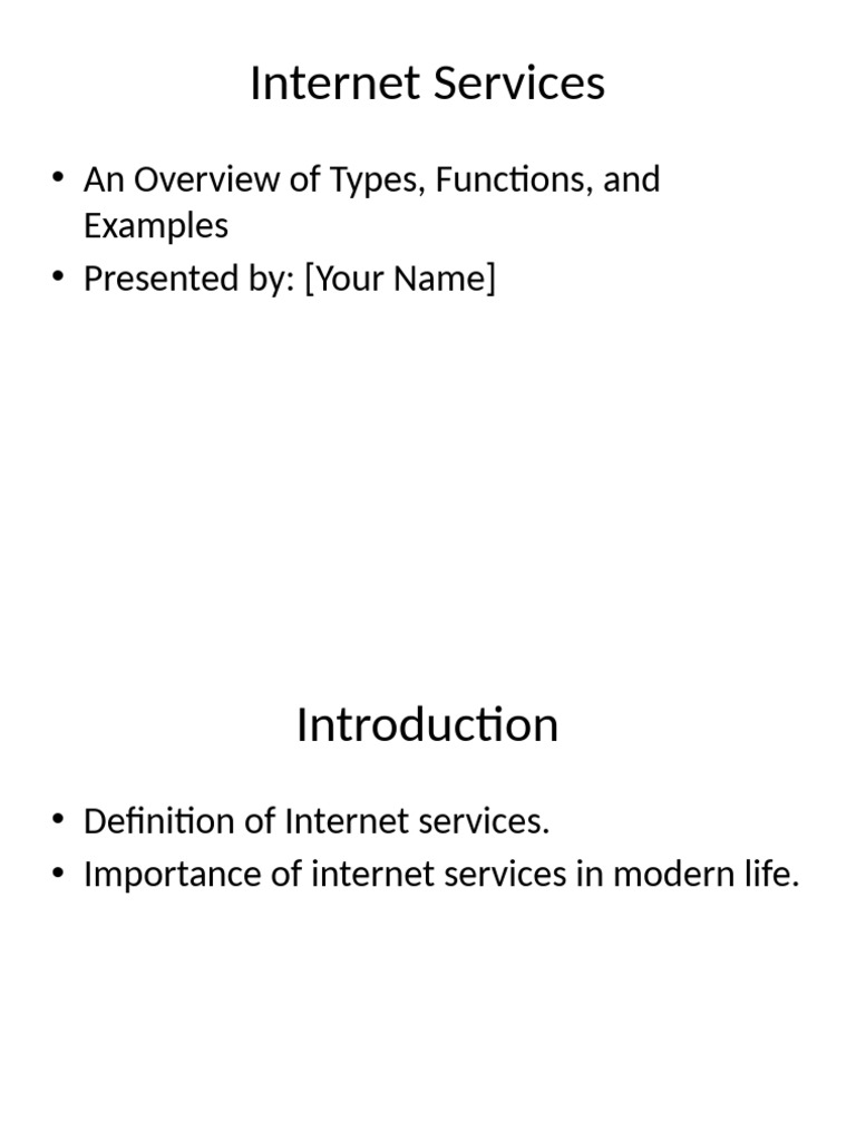 Overview of Internet Services and Functions | PDF | Art | Technology ...