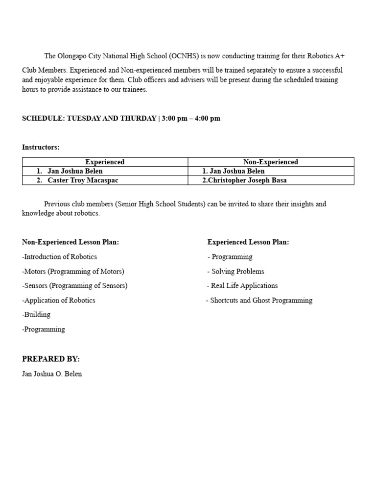 Training Draft | PDF | Technology & Engineering