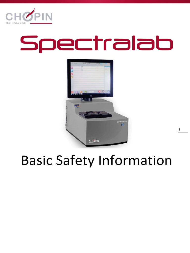 SpectraStarXT Basic Safety Instructions CT | PDF | Usb | Screw