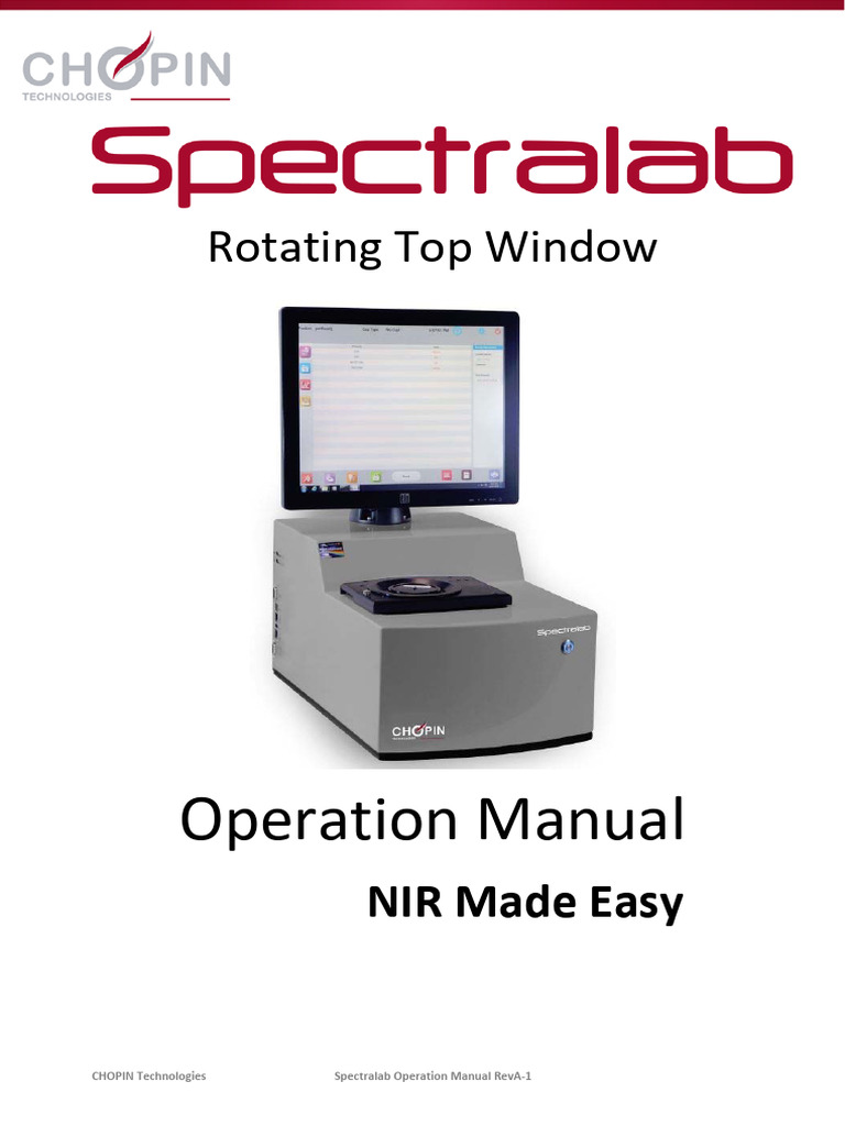 SPECTRALAB Operation Manual | PDF | Usb | Usb Flash Drive