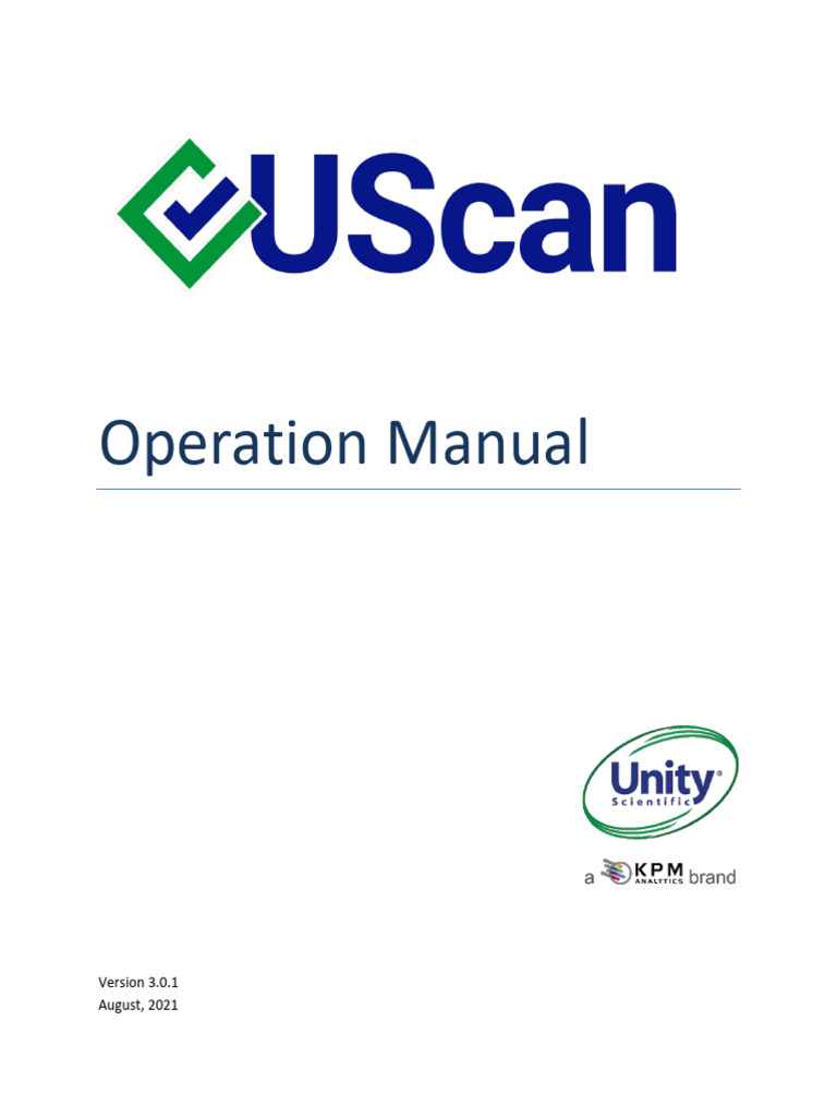 UScan Operation Manual | PDF | Chemometrics | Outlier
