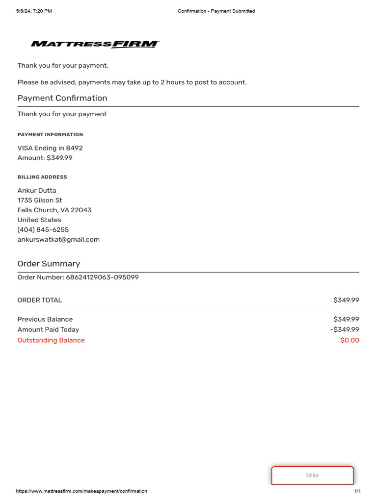 Sealy Essentials Mattress Confirmation | PDF