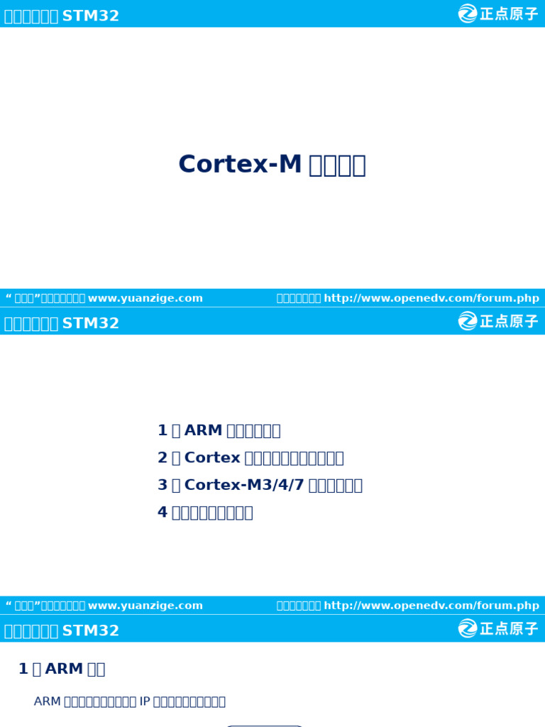 Cortex M系列介绍 | PDF