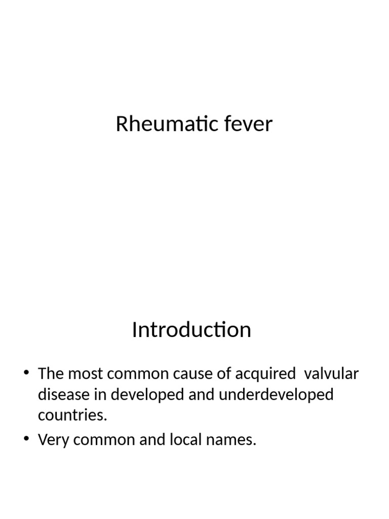 Med - Rheumatic Fever and IE | PDF | Echocardiography | Diseases And ...
