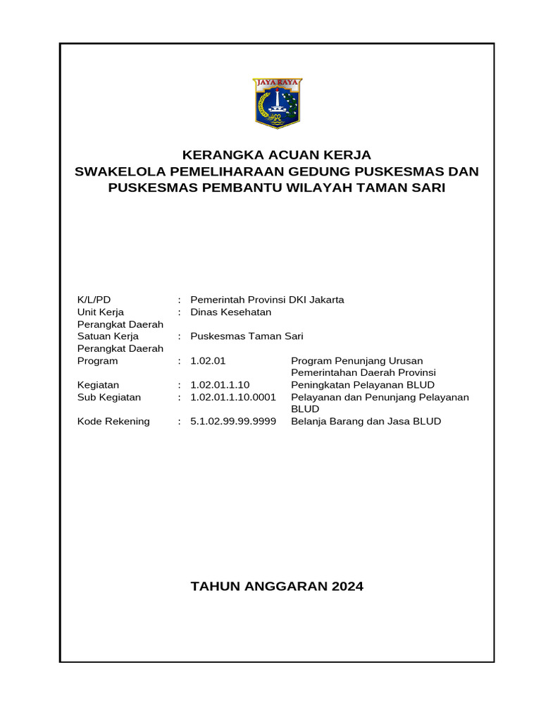 KAK Pemeliharaan Gedung | PDF