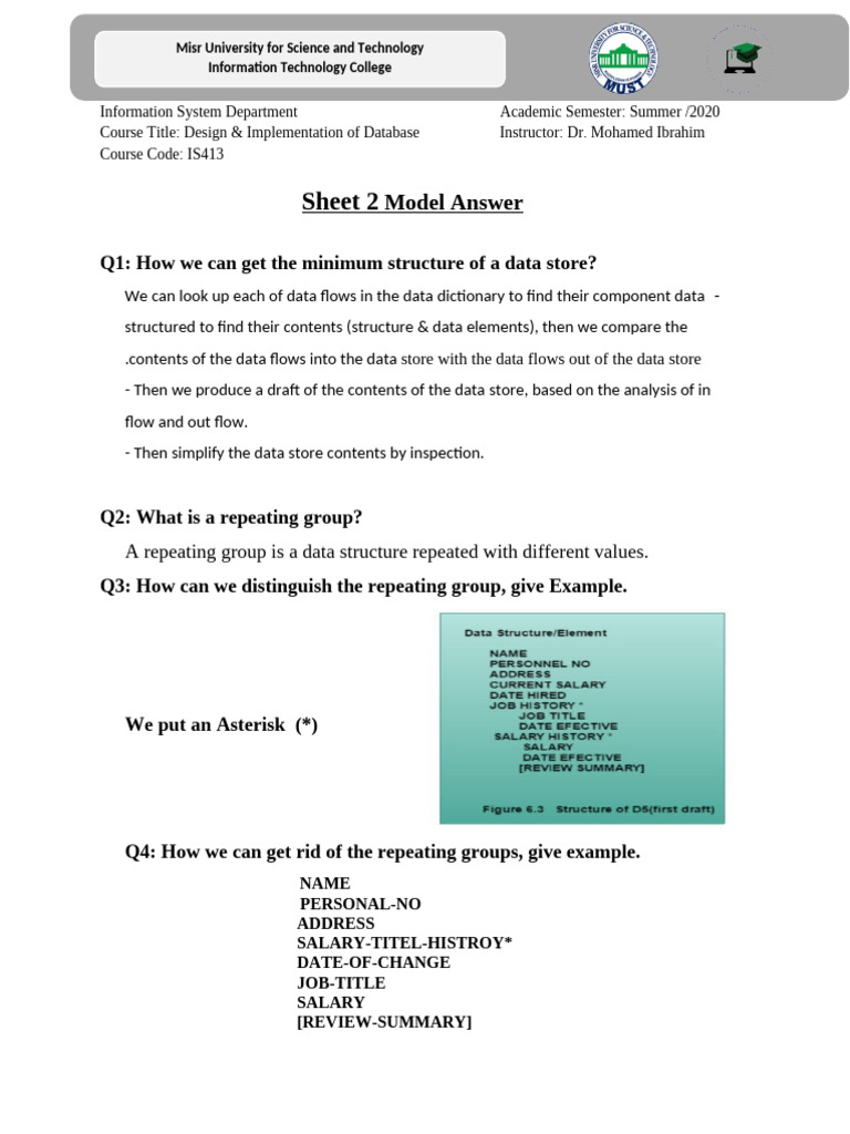 Sheet 2 - Model Answer | PDF | Computers | Technology & Engineering