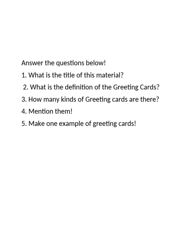 Answer The Questions Below | PDF