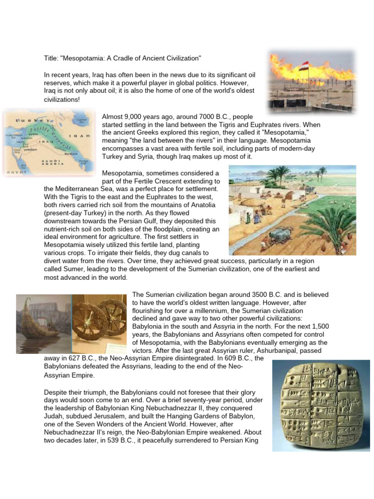Mesopotamia Article-1 | PDF | Babylonia | Mesopotamia