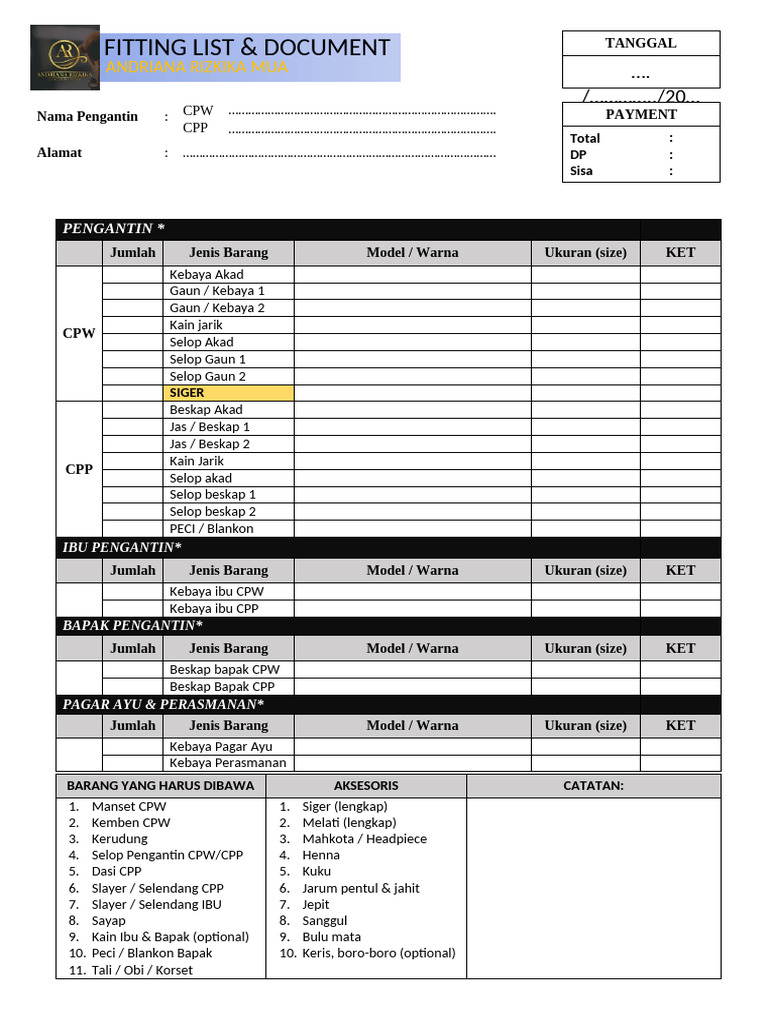 Lembar Fitting | PDF
