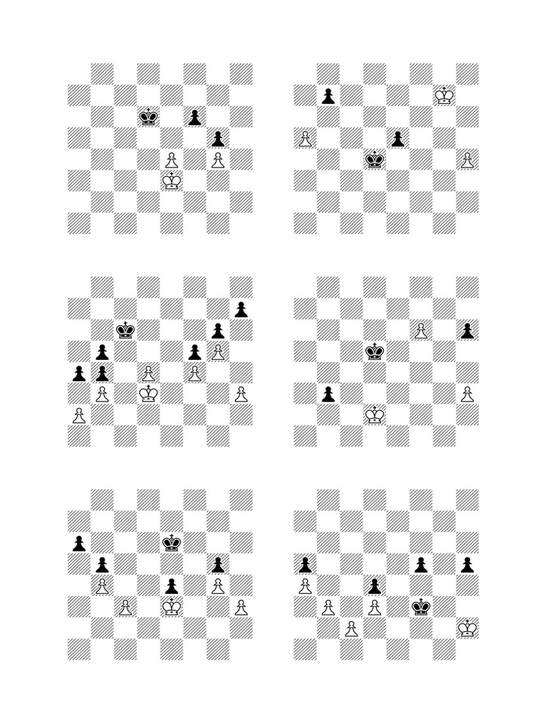 Pawn Endgame Puzzles Collection | PDF | Chess Theory | Chess