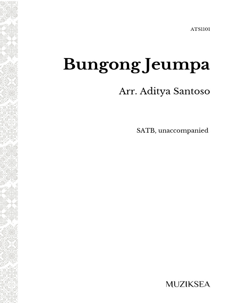 Santoso Bungong Jeumpa (Satb) - Perusal | PDF | Dances | Performing Arts