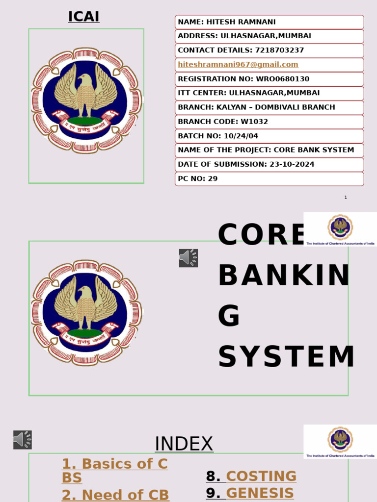 Core Banking System | PDF | Banks | Customer Relationship Management