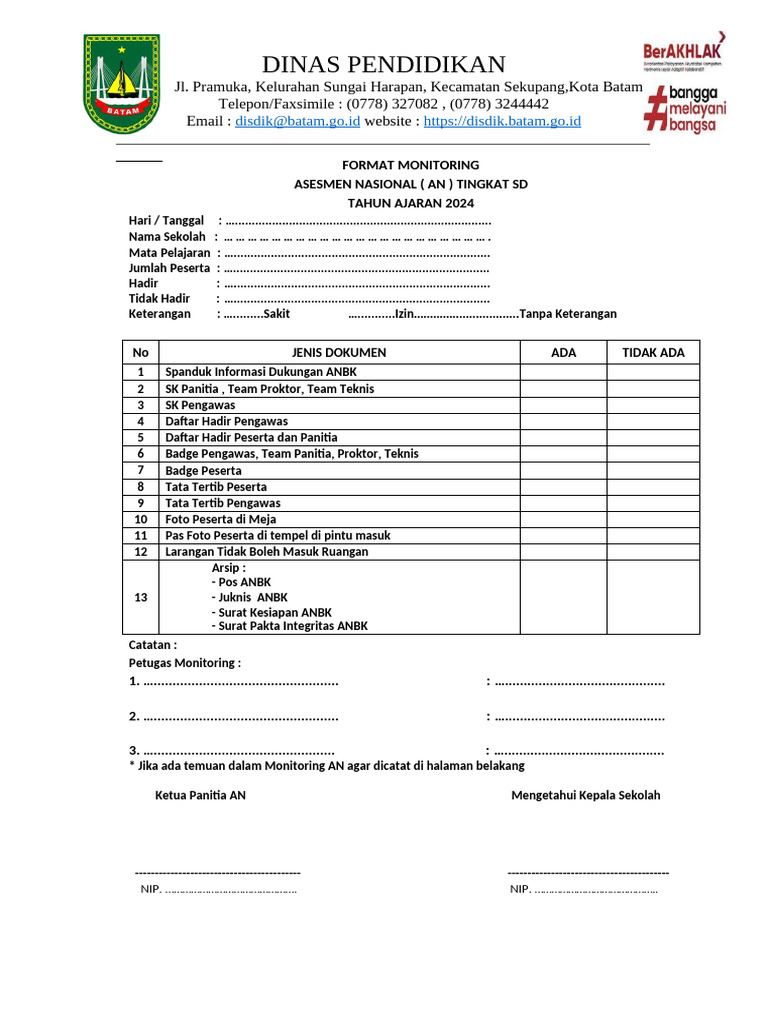 Instrumen New Anbk 2024 | PDF | Game & Aktivitas | Seni