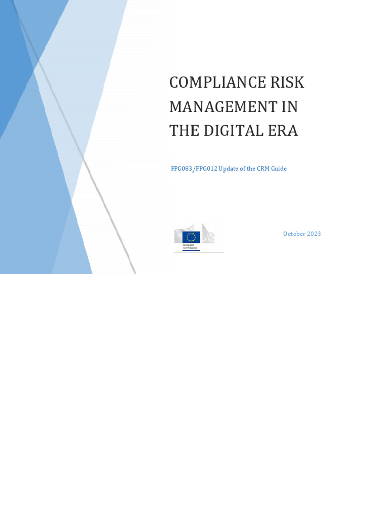 COMPLIANCE RISK MANAGEMENT IN THE DIGITAL ERA - 2023 - CRM - Guide ...