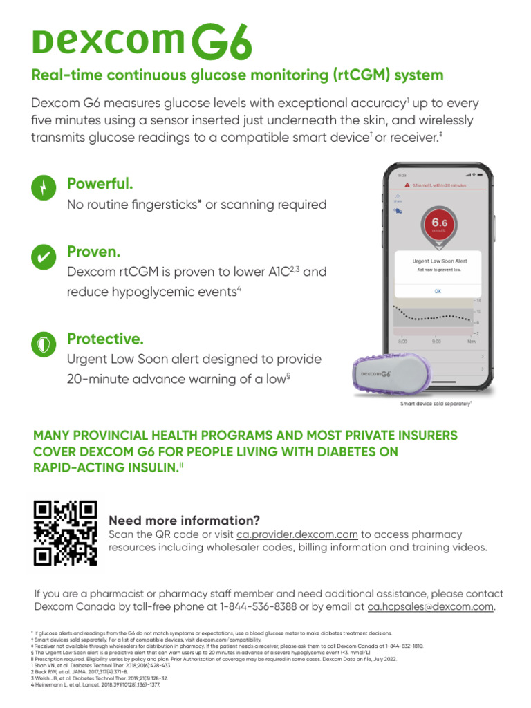 Dexcom G6 User Guide and Support Info | PDF | Hypoglycemia | Endocrine ...