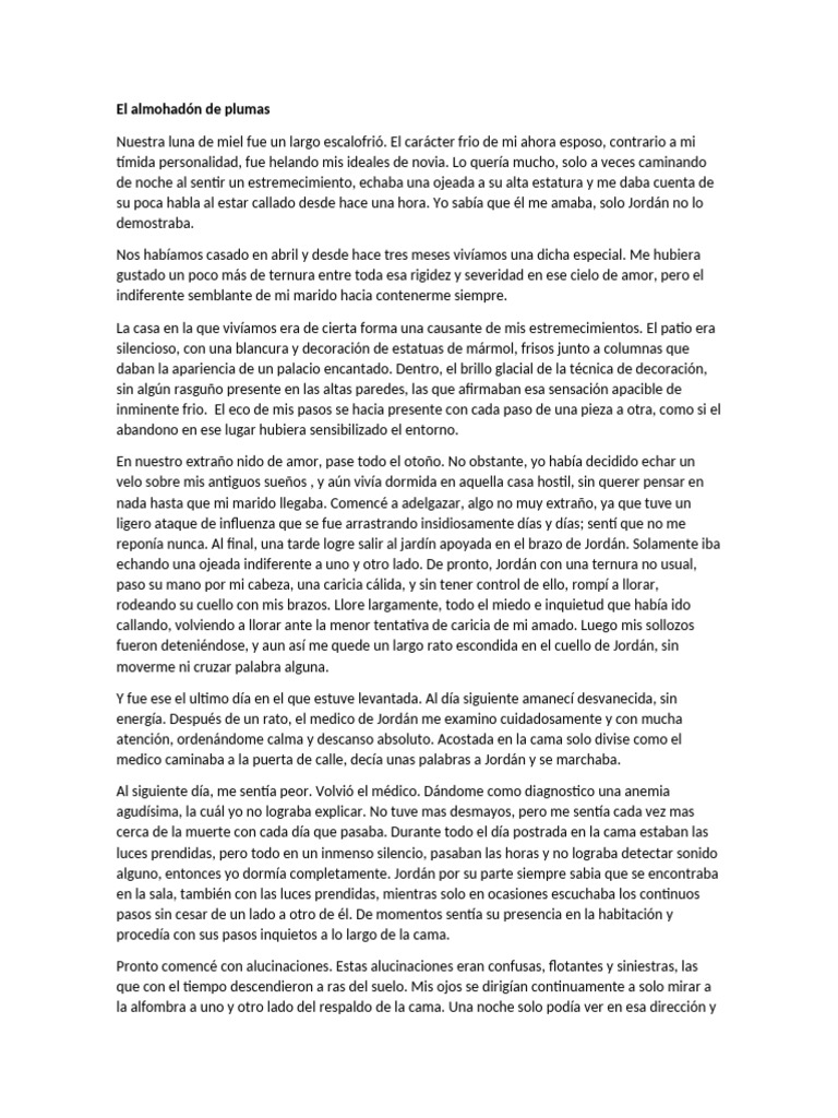 El Almohadon de Plumas | PDF