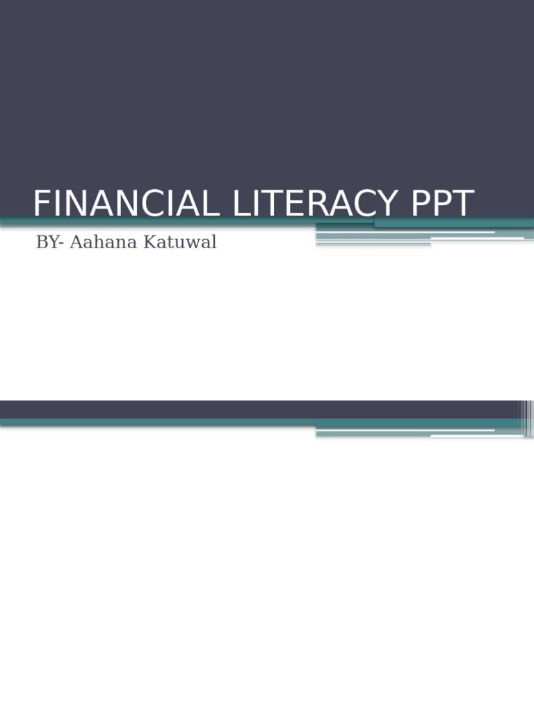 Financial Literacy | PDF