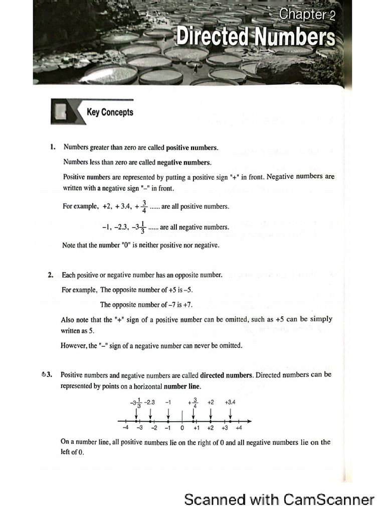 s1 Directed Numbers | PDF