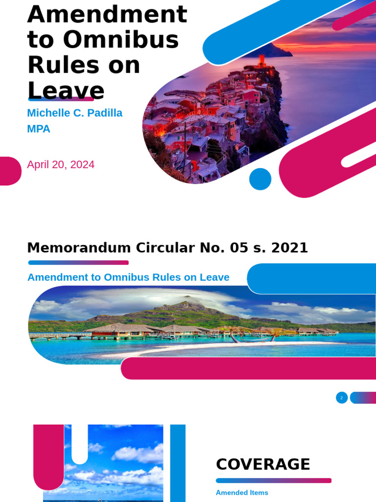 Amendment To Omnibus Rules On Leave | PDF | Parental Leave | Mother