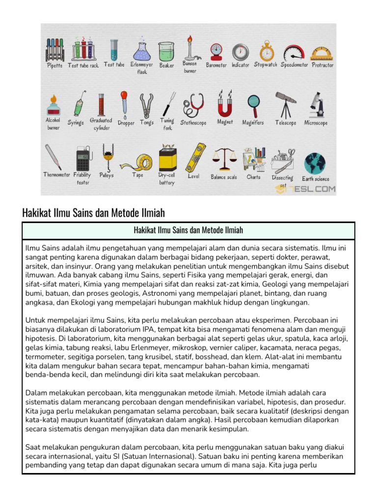 Hakikat Ilmu Sains Dan Metode Ilmiah - by Diffit (Printable) | PDF