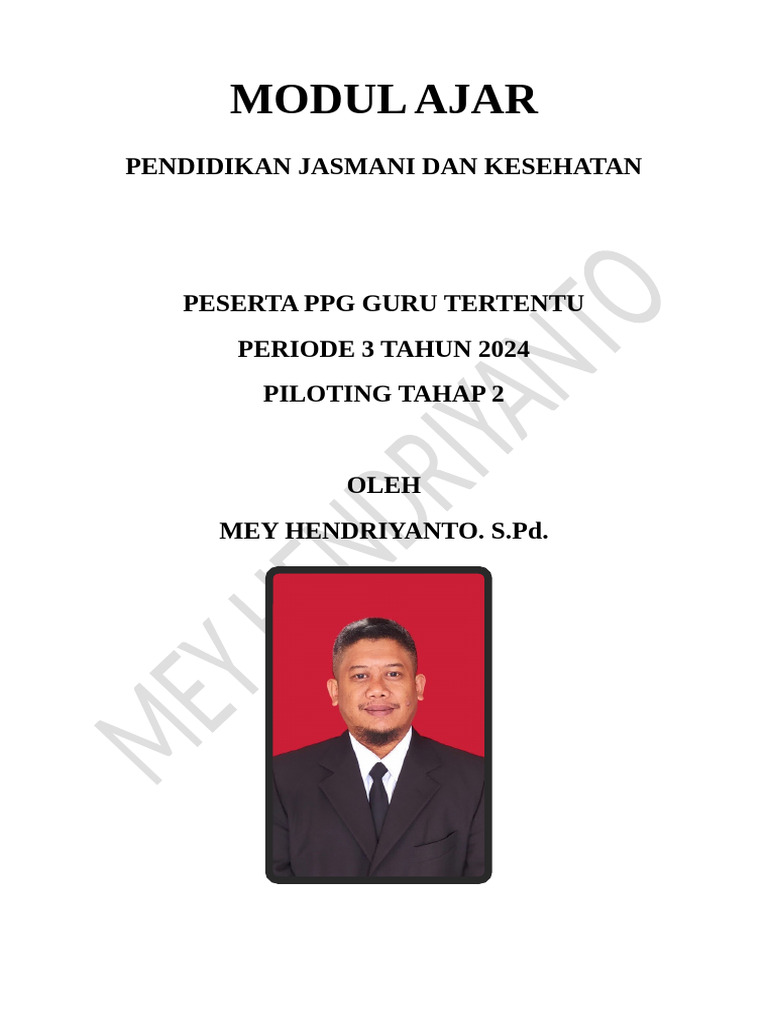 Mey Hendriyanto Modul PJOK Bela Diri Pencaksilat | PDF | Sains & Matematika