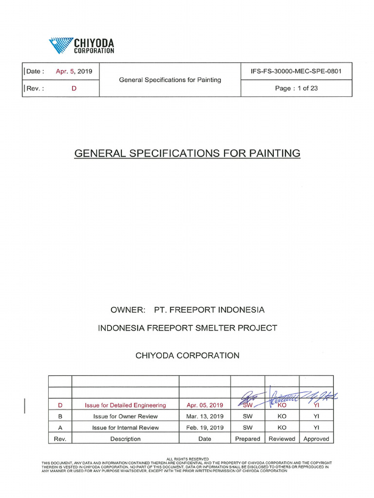 GENERAL SPECIFICATIONS FOR PAINTING | PDF | Paint | Epoxy