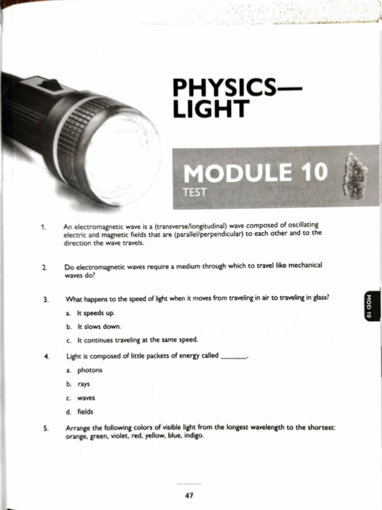 P Sci test 10 | PDF