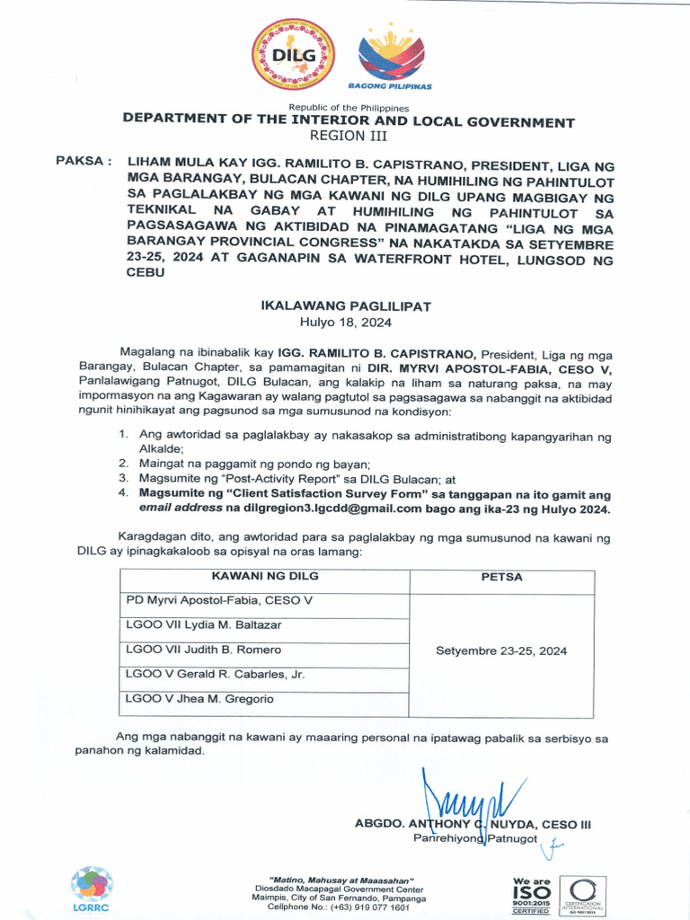 DILG Approved Activity | PDF