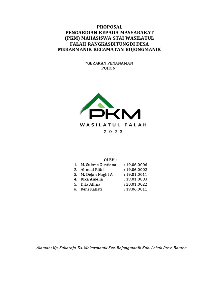 PROPOSAL PERMOHONAN BIBIT TANAMAN Prov 2023 | PDF