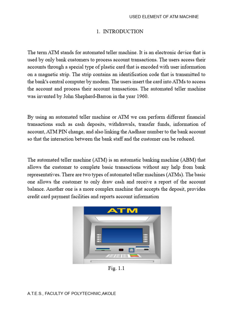FOM Microproject-1 | PDF | Automated Teller Machine | Computing