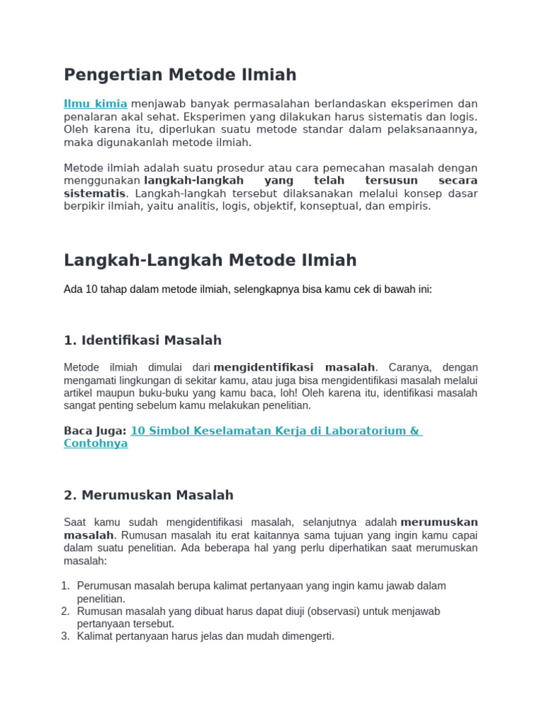 Metode Ilmiah | PDF