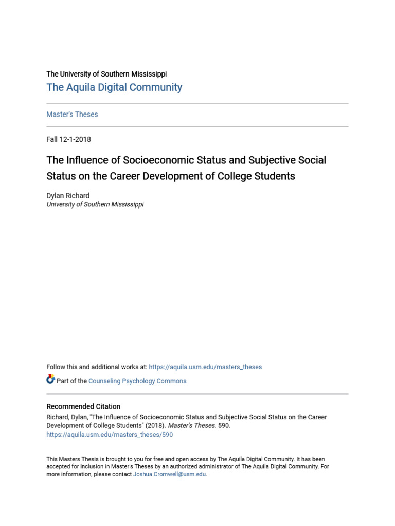 Ses RRL | PDF | Socioeconomic Status | Behavioural Sciences
