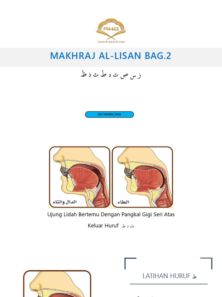 Makhraj Huruf Al-Lisan dan Latihan | PDF