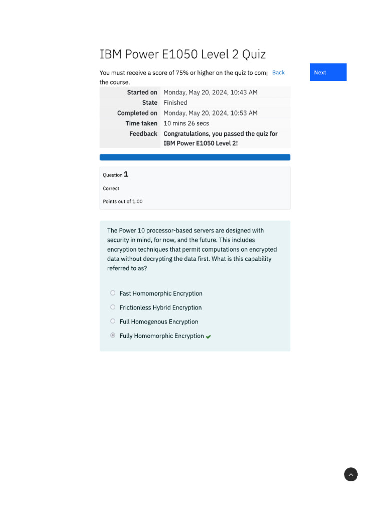 IBM Power E1050 Level 2 Quiz v2 | PDF