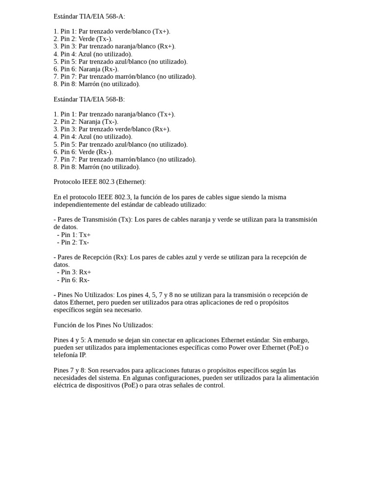 Asignación de Pines UTP y RS-232 | PDF | Informática | Ingeniería ...