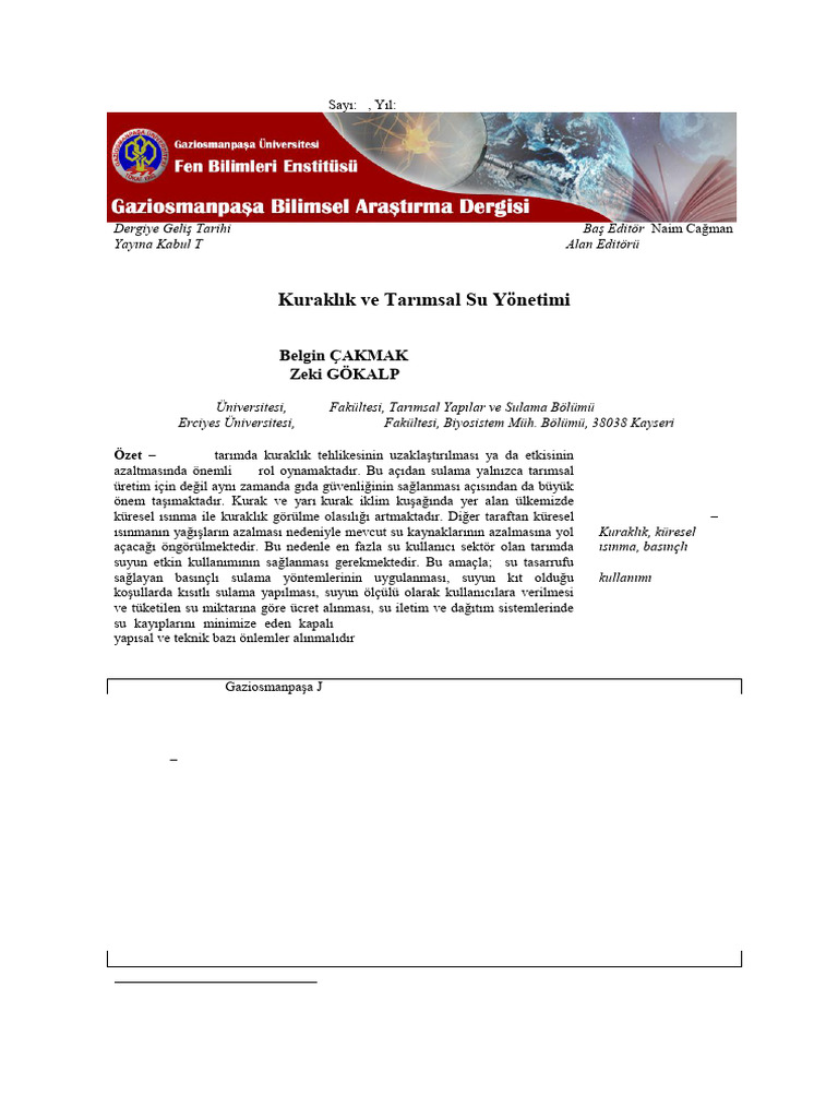 Kurakl - K Ve Tar - Msal Su Y - Netimi (#319546) - 311593 | PDF