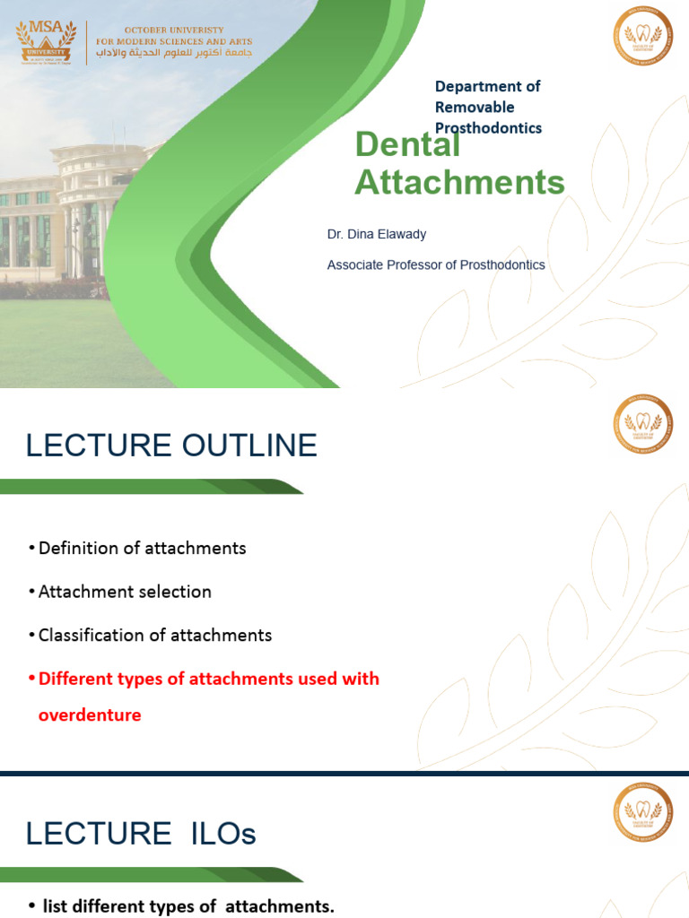 5 Attachments | PDF | Dentistry Branches