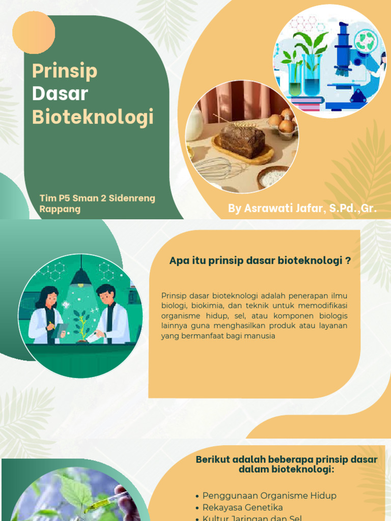 Prinsip Dasar Bioteknologi | PDF