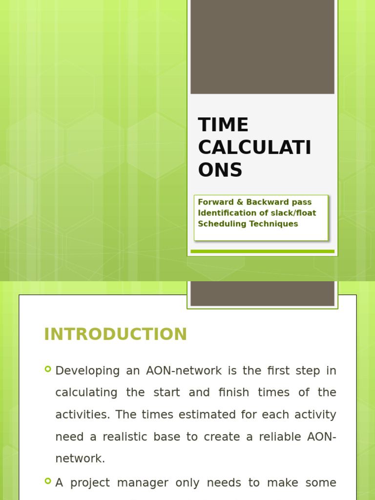 Time Calculations | PDF | Operations Research | Project Management