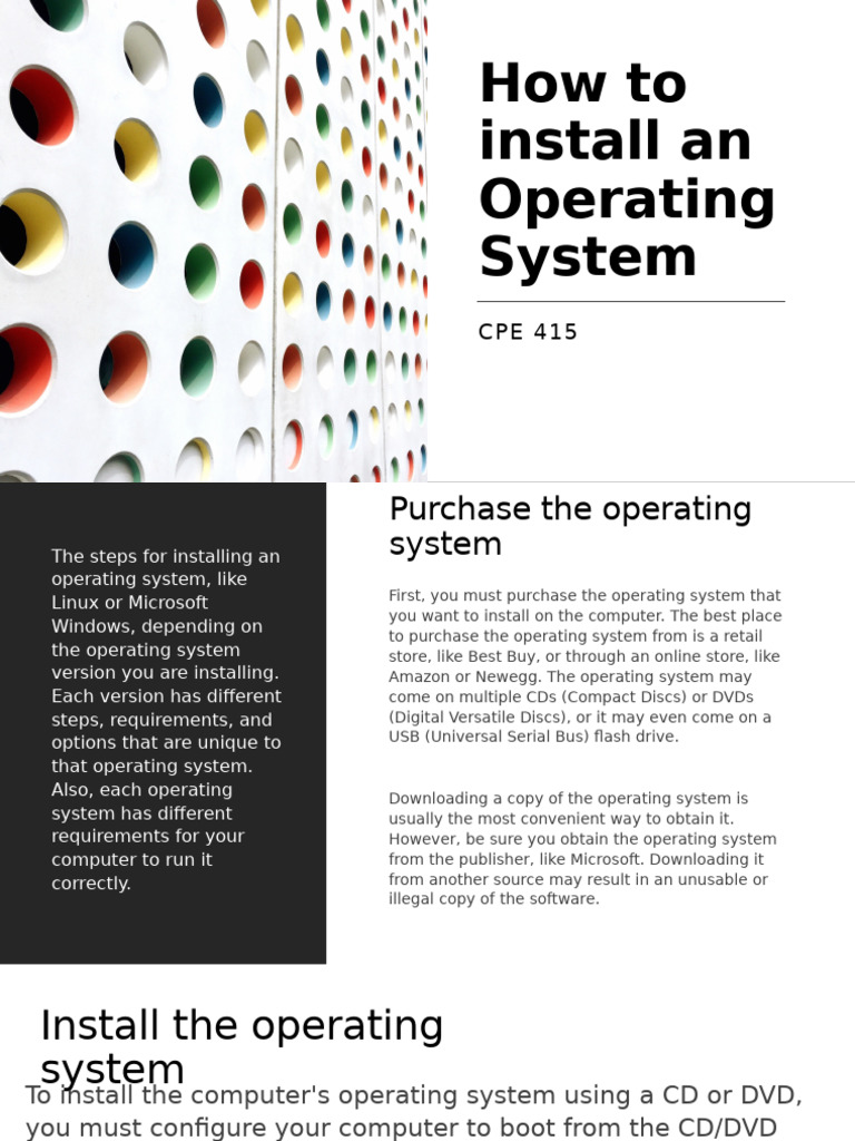 How to Install an Operating System | PDF | Bios | Operating System