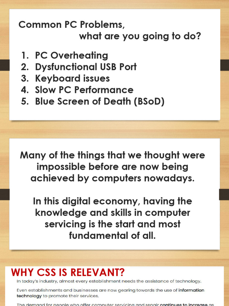 Week1- Basic Concepts in Computer System Servicing | PDF