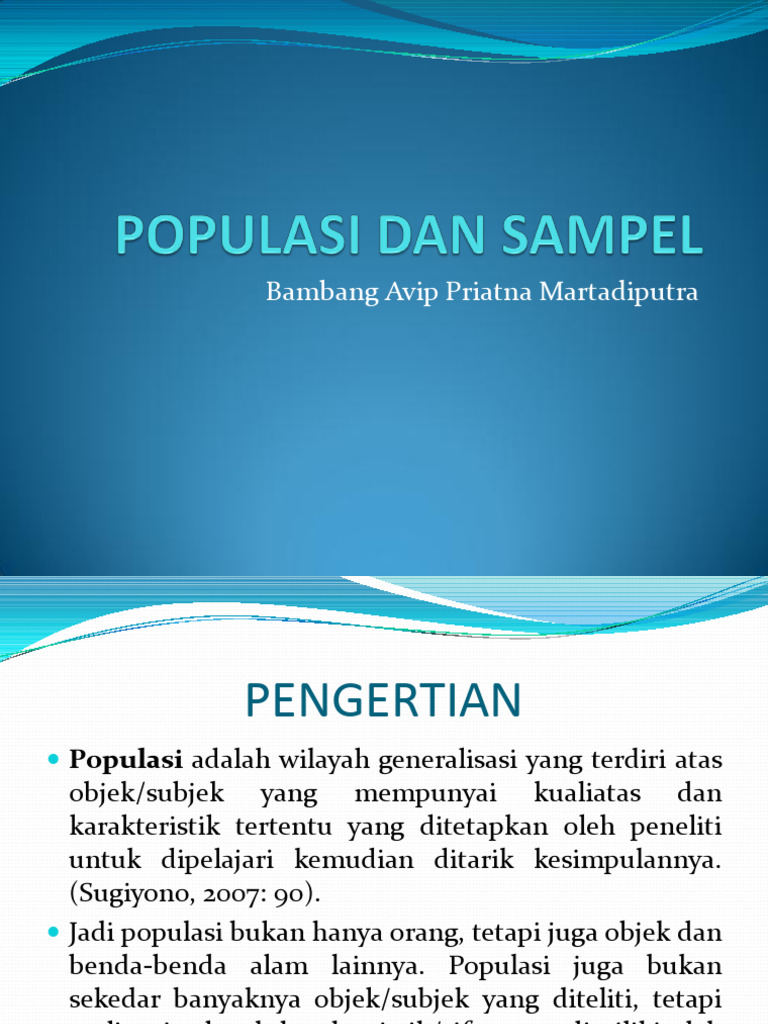 Menentukan Ukuran Sampel | PDF