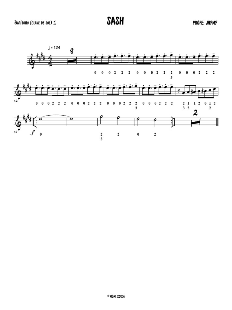 Sash Ecuador en Baritono 1 | PDF