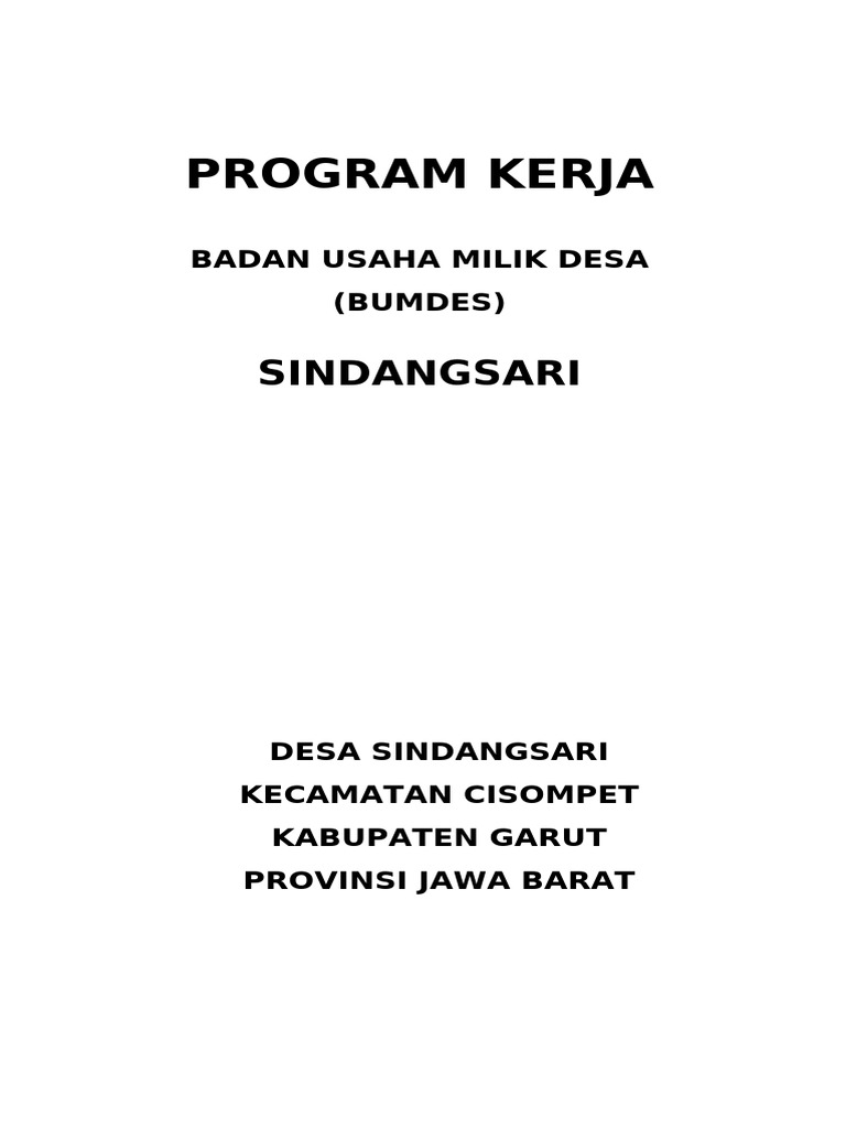 Cover Proker Bumdes | PDF