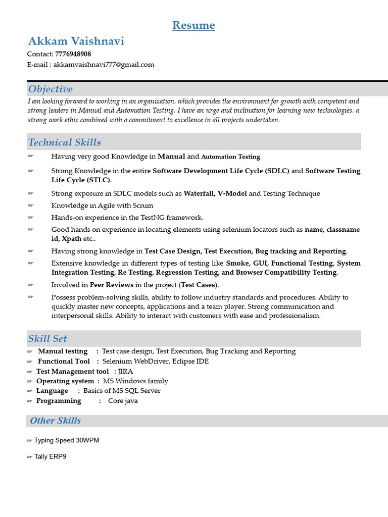 Akkam C.V | PDF | Selenium (Software) | Software Development Process