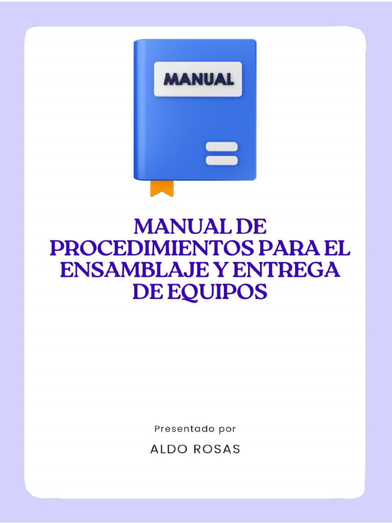 Manual de Instrucciones de Ensamblaje | PDF