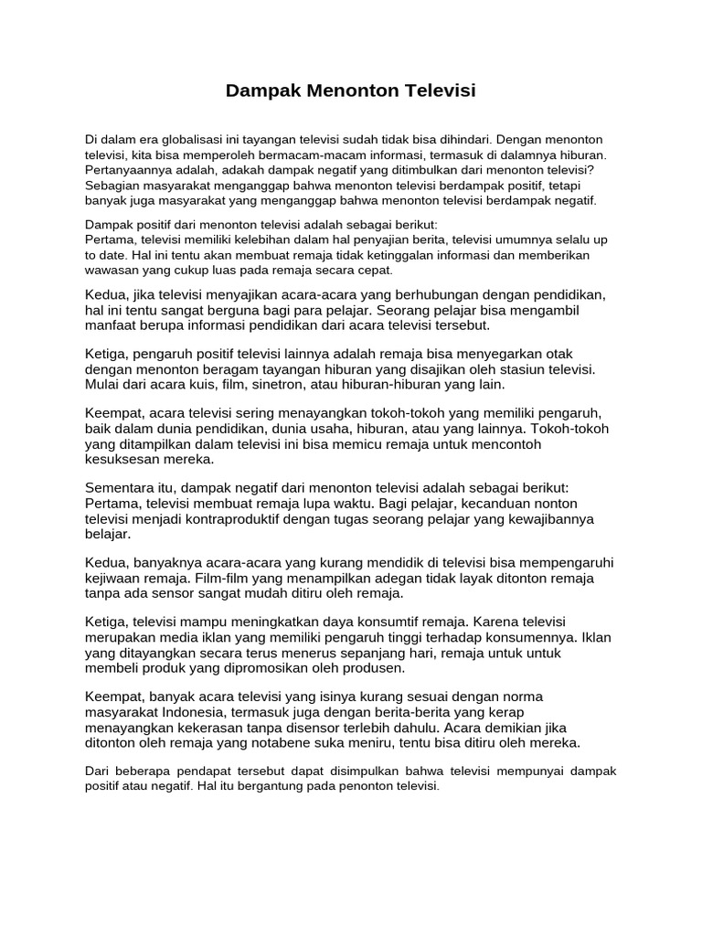 Contoh Teks Diskusi | PDF