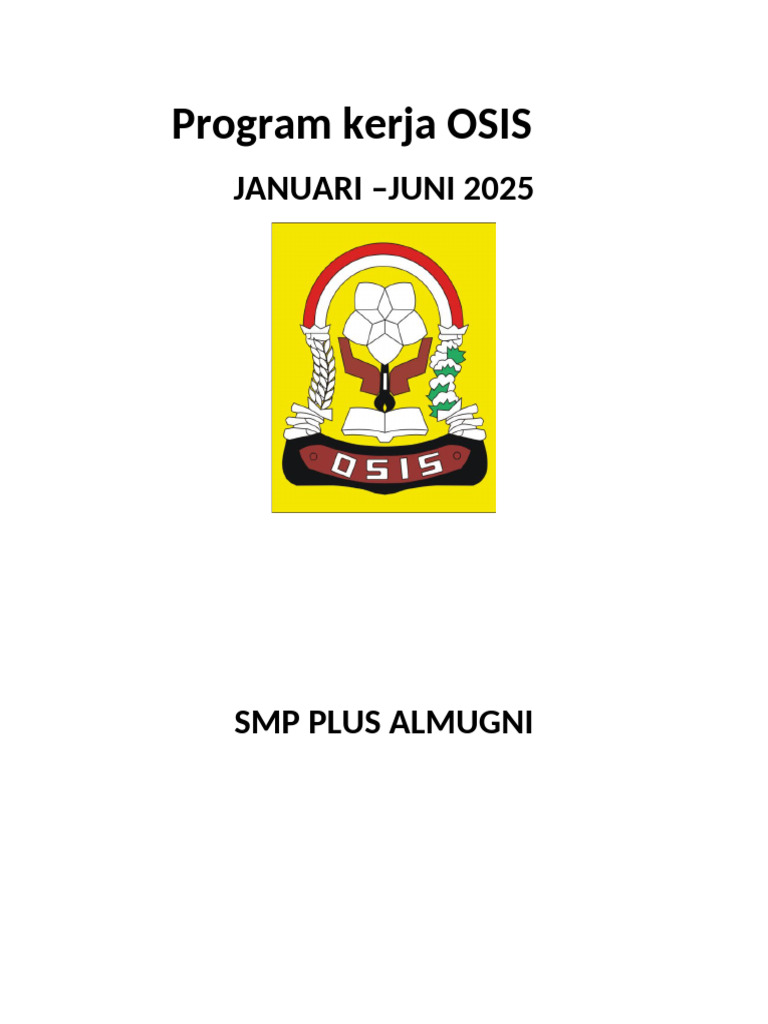 Program Kerja Osis | PDF