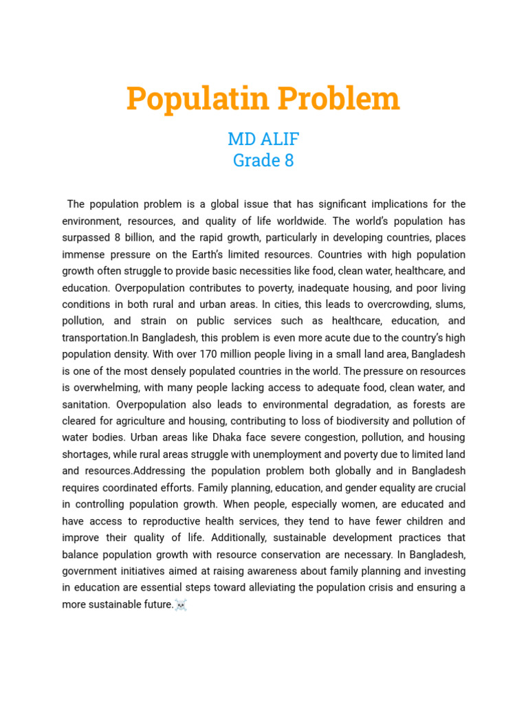 Population Problem | PDF