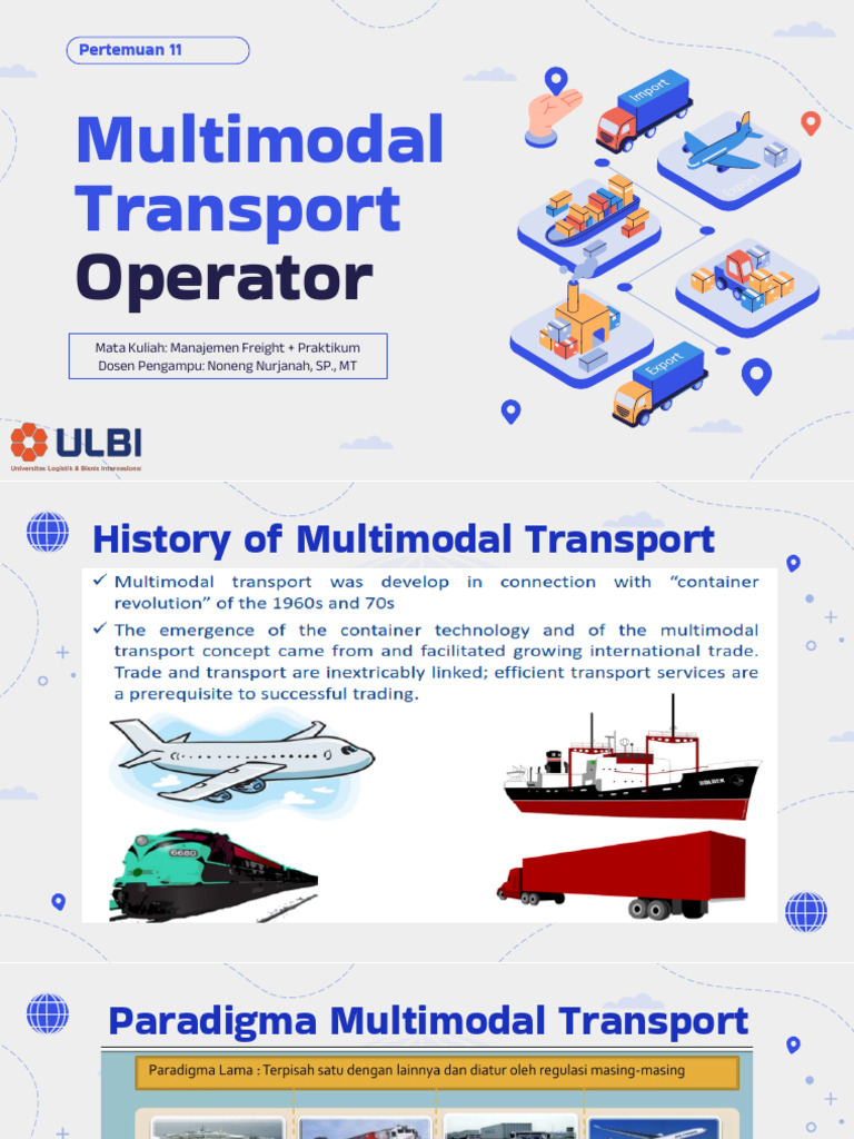 11_Multimodal Transport Operator | PDF | Cargo | Transport